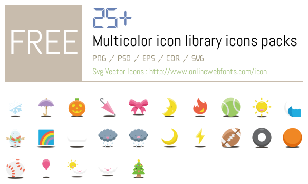 +25 Multicolor icon library Icons Packs Free Downloads - OnlineWebFonts.COM