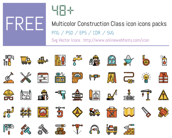 +48 Multicolor Construction Class icon Icons Packs Free Downloads ...
