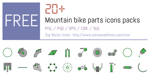 +20 Mountain bike parts Icons Packs Free Downloads - OnlineWebFonts.COM