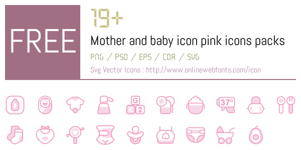 +19 Mother and baby icon pink Icons Packs Free Downloads ...