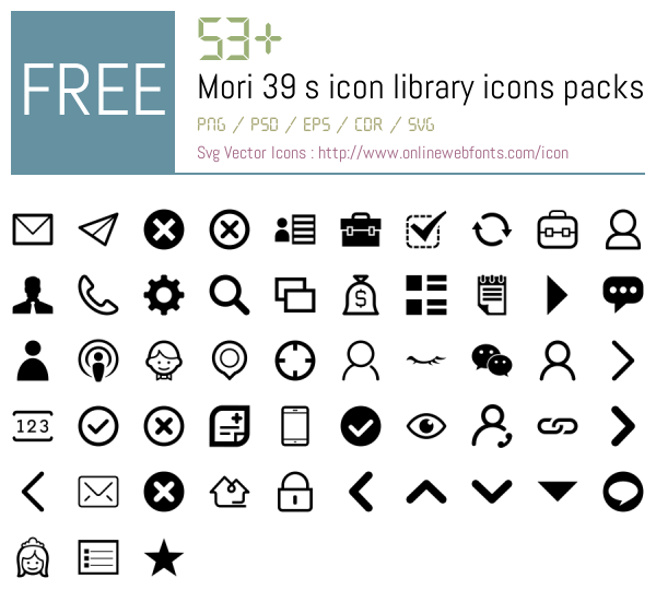 +53 Mori 39 s icon library Icons Packs Free Downloads - OnlineWebFonts.COM
