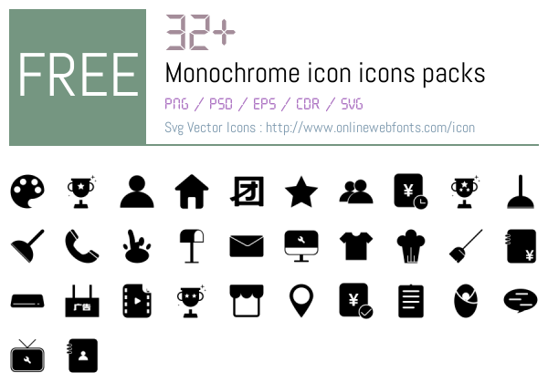 +32 Monochrome icon Icons Packs Free Downloads - OnlineWebFonts.COM