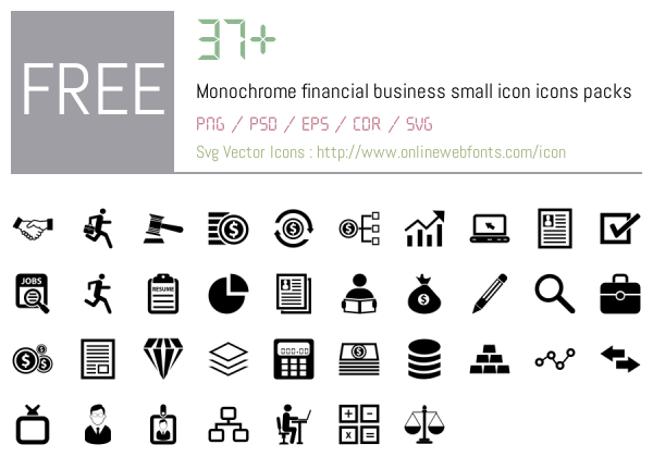 +37 Monochrome financial business small icon Icons Packs Free Downloads ...