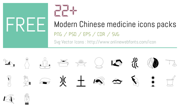 +22 Modern Chinese medicine Icons Packs Free Downloads - OnlineWebFonts.COM