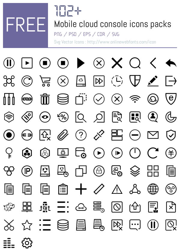 +102 Mobile cloud console Icons Packs Free Downloads - OnlineWebFonts.COM