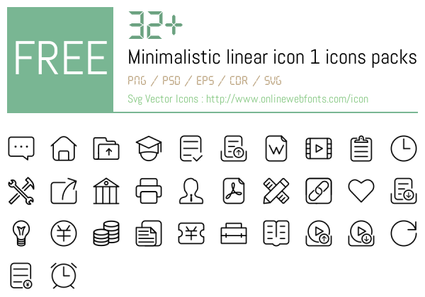 +32 Minimalistic linear icon 1 Icons Packs Free Downloads ...