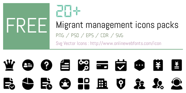 +20 Migrant management Icons Packs Free Downloads - OnlineWebFonts.COM
