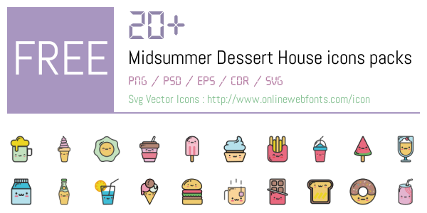 +20 Midsummer Dessert House Icons Packs Free Downloads - OnlineWebFonts.COM