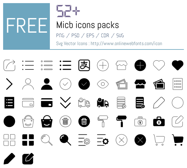 +52 Micb Icons Packs Free Downloads - OnlineWebFonts.COM