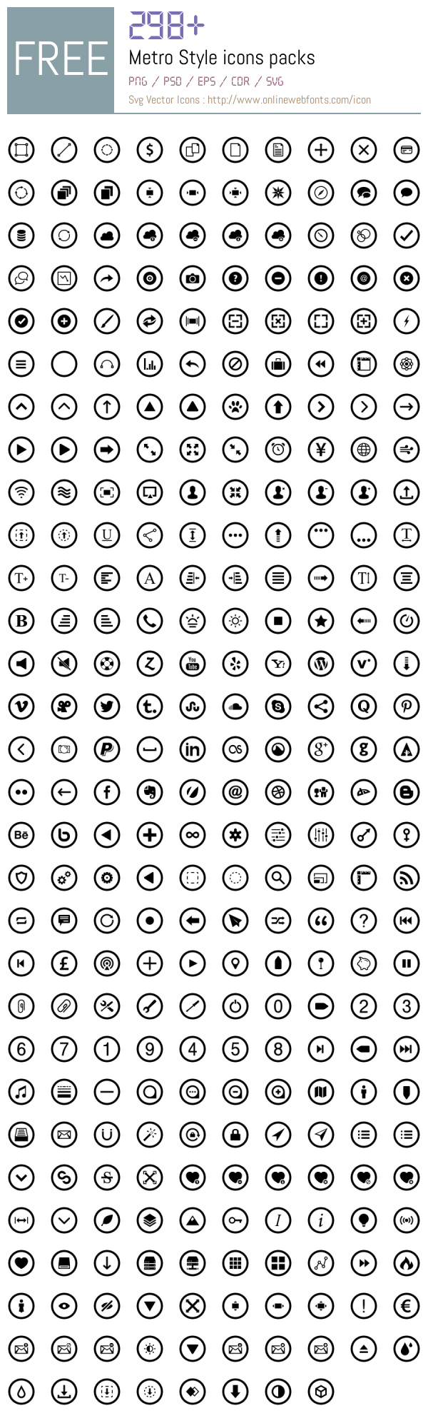 +298 Metro Style Icons Packs Free Downloads - OnlineWebFonts.COM
