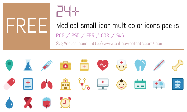 +24 Medical small icon multicolor Icons Packs Free Downloads ...