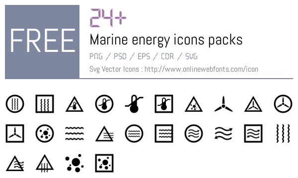 +24 Marine energy Icons Packs Free Downloads - OnlineWebFonts.COM