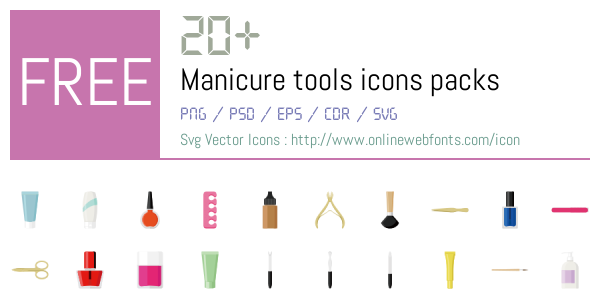 +20 Manicure tools Icons Packs Free Downloads - OnlineWebFonts.COM