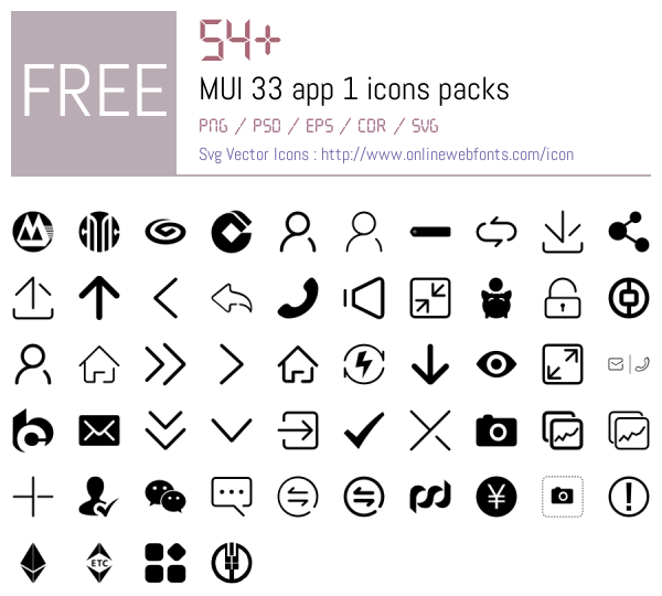 +54 MUI 33 app 1 Icons Packs Free Downloads - OnlineWebFonts.COM