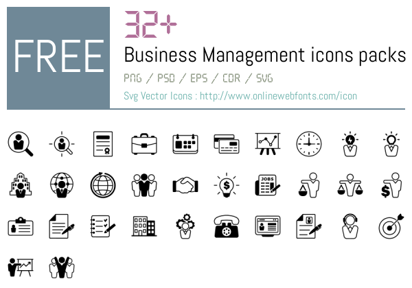 +32 Business Management Icons Packs Free Downloads - OnlineWebFonts.COM