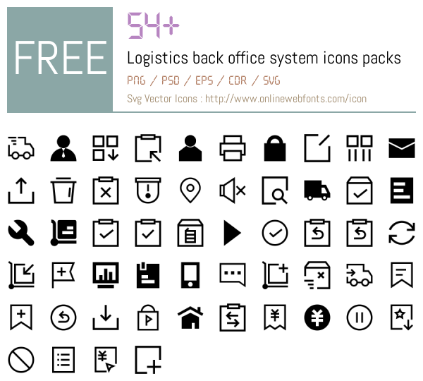 +54 Logistics back office system Icons Packs Free Downloads ...