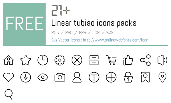 +21 Linear tubiao Icons Packs Free Downloads - OnlineWebFonts.COM