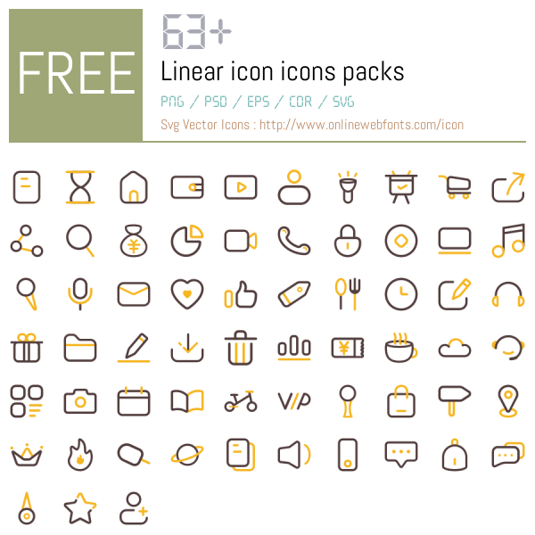 +63 Linear icon Icons Packs Free Downloads - OnlineWebFonts.COM