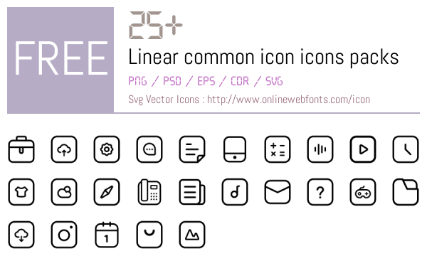 +25 Linear common icon Icons Packs Free Downloads - OnlineWebFonts.COM