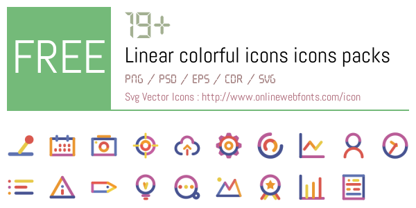 +19 Linear colorful icons Icons Packs Free Downloads - OnlineWebFonts.COM