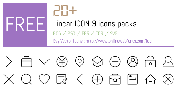 +20 Linear ICON 9 Icons Packs Free Downloads - OnlineWebFonts.COM
