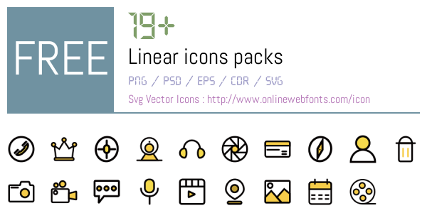 +19 Linear Icons Packs Free Downloads - OnlineWebFonts.COM