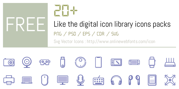 +20 Like the digital icon library Icons Packs Free Downloads ...