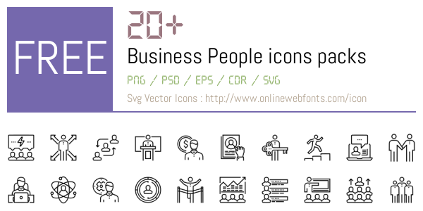 +20 Business People Icons Packs Free Downloads - OnlineWebFonts.COM