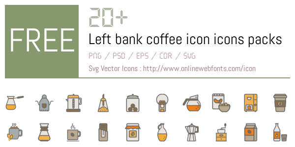 +20 Left bank coffee icon Icons Packs Free Downloads - OnlineWebFonts.COM