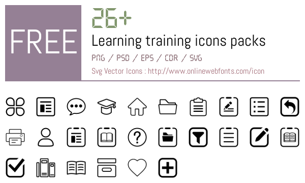 +26 Learning training Icons Packs Free Downloads - OnlineWebFonts.COM