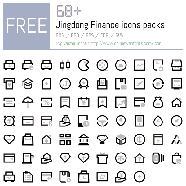 +68 Jingdong Finance Icons Packs Free Downloads - OnlineWebFonts.COM
