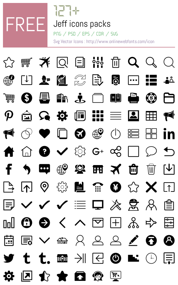 +127 Jeff Icons Packs Free Downloads - OnlineWebFonts.COM