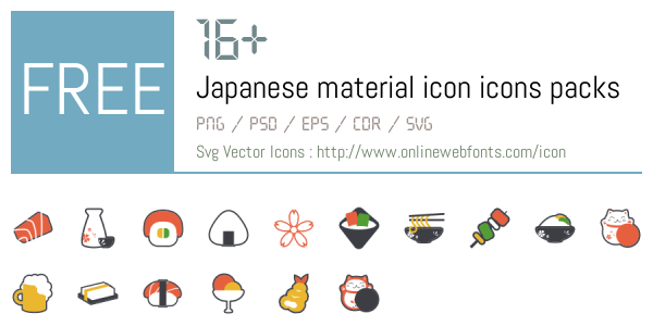 +16 Japanese material icon Icons Packs Free Downloads - OnlineWebFonts.COM