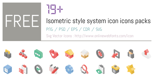 +19 Isometric style system icon Icons Packs Free Downloads ...