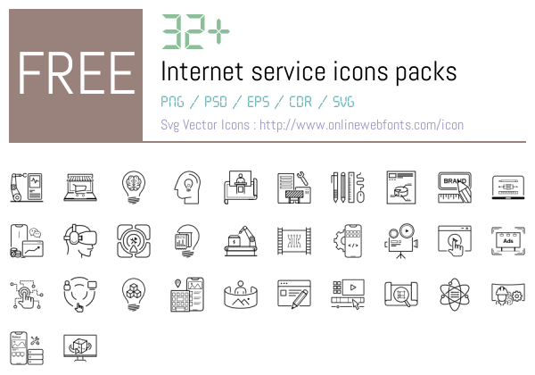 +32 Internet service Icons Packs Free Downloads - OnlineWebFonts.COM