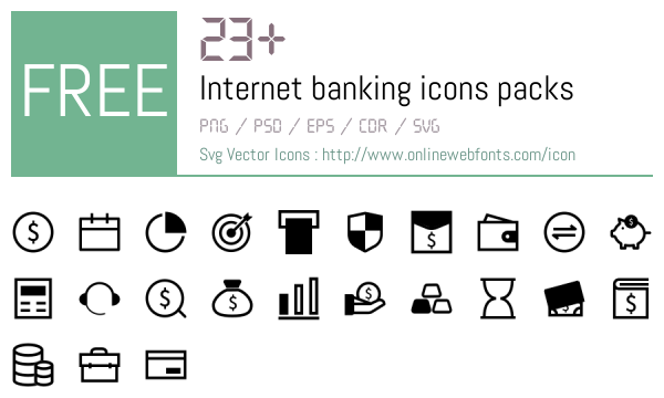 +23 Internet banking Icons Packs Free Downloads - OnlineWebFonts.COM