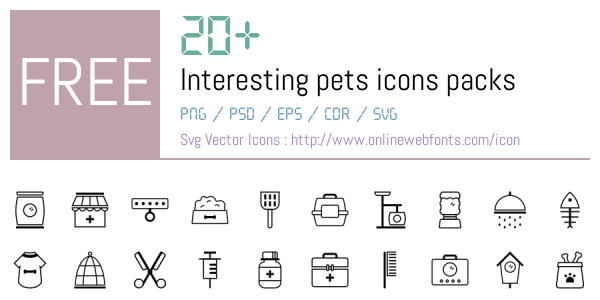 +20 Interesting pets Icons Packs Free Downloads - OnlineWebFonts.COM