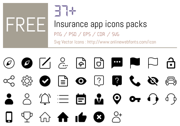 +37 Insurance app Icons Packs Free Downloads - OnlineWebFonts.COM