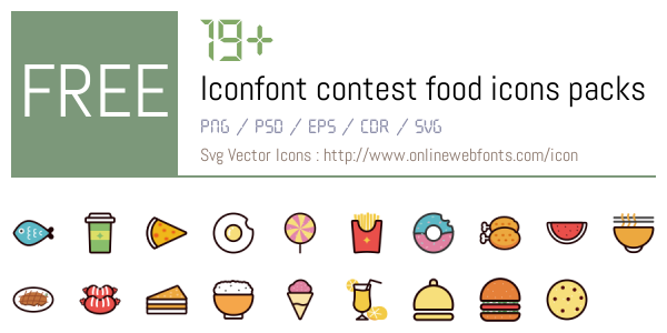 +19 Iconfont contest food Icons Packs Free Downloads - OnlineWebFonts.COM