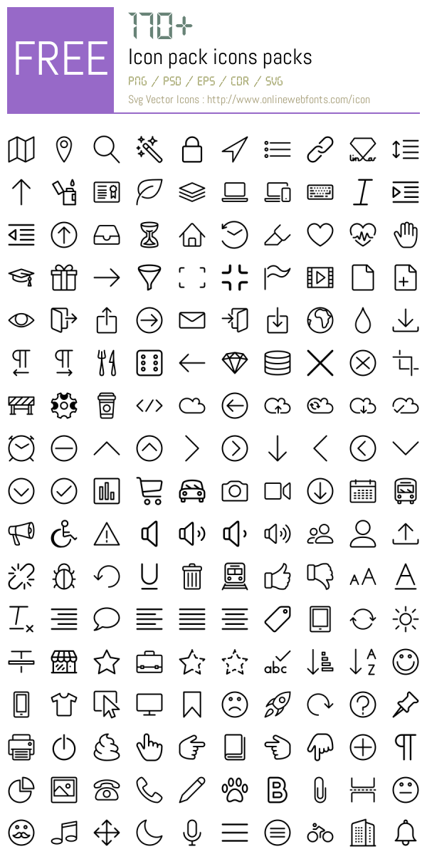 +170 Icon pack Icons Packs Free Downloads - OnlineWebFonts.COM