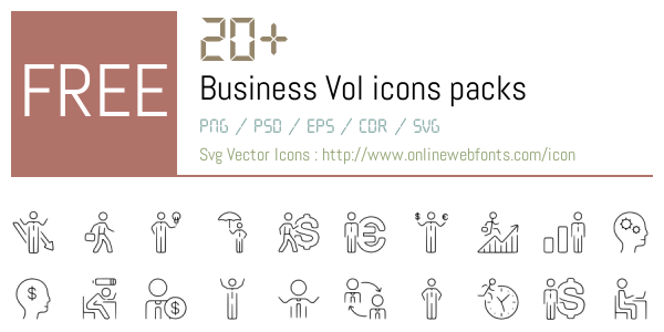 +20 Business Vol Icons Packs Free Downloads - OnlineWebFonts.COM