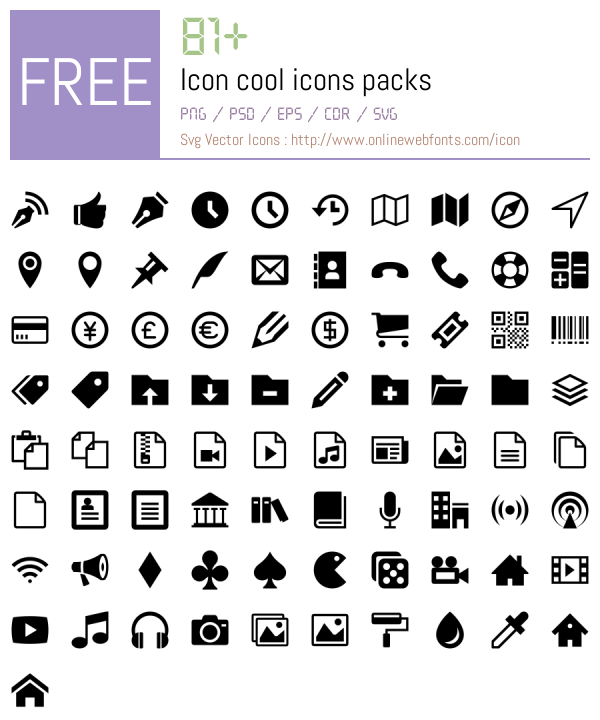 +81 Icon cool Icons Packs Free Downloads - OnlineWebFonts.COM