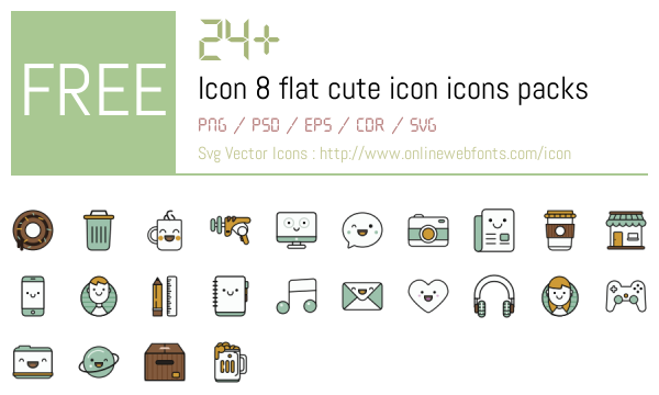 +24 Icon 8 flat cute icon Icons Packs Free Downloads - OnlineWebFonts.COM