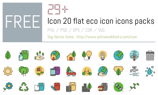 +29 Icon 20 flat eco icon Icons Packs Free Downloads - OnlineWebFonts.COM