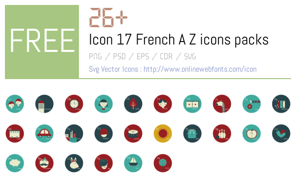 +26 Icon 17 French A Z Icons Packs Free Downloads - OnlineWebFonts.COM