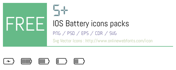 +5 IOS Battery Icons Packs Free Downloads - OnlineWebFonts.COM