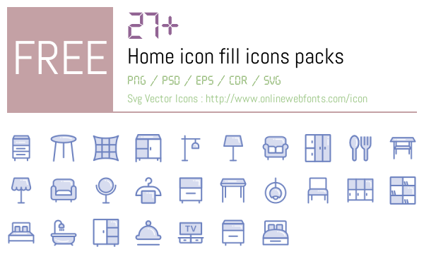 +27 Home icon fill Icons Packs Free Downloads - OnlineWebFonts.COM
