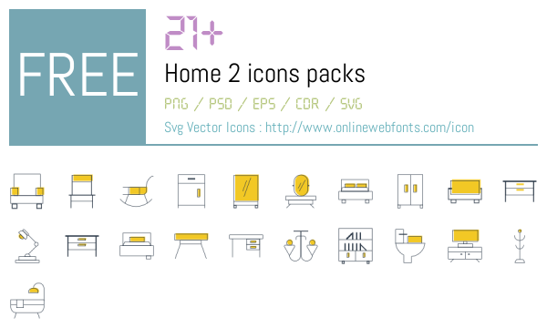 +21 Home 2 Icons Packs Free Downloads - OnlineWebFonts.COM
