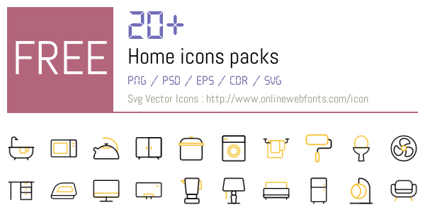 +20 Home Icons Packs Free Downloads - OnlineWebFonts.COM