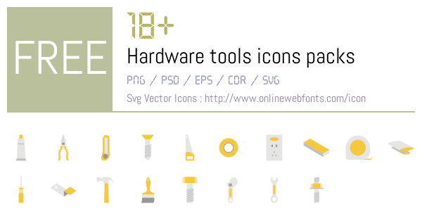 +18 Hardware tools Icons Packs Free Downloads - OnlineWebFonts.COM